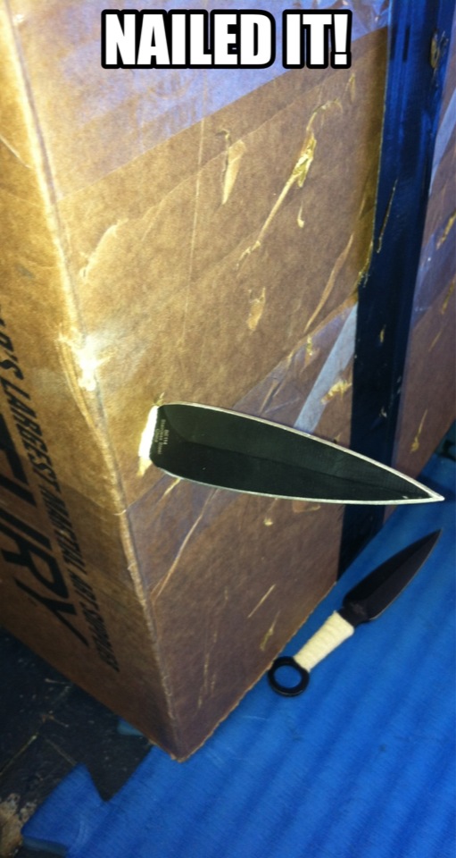 I'm so awesome at throwing knives! XD - Meme by brentrulezXD :) Memedroid