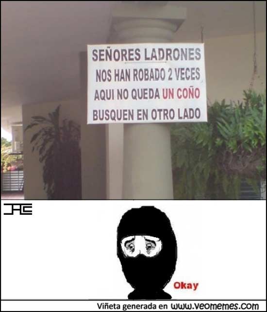 ladrones - Meme subido por tato-gutipar :) Memedroid