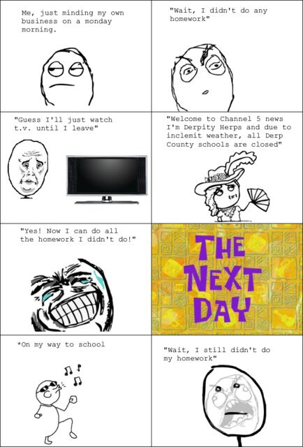 Rage Comics Homework