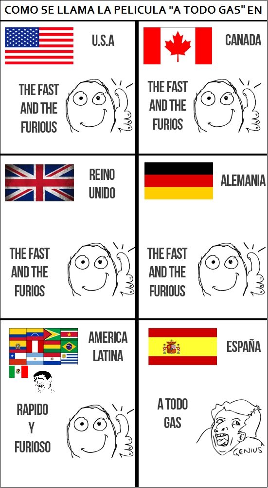 rapido y furioso - Meme subido por zacmoon :) Memedroid